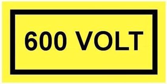 600 volt sticker 100 x 50 mm | bol.com