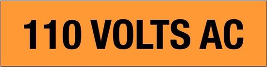 110 volts AC sticker 60 x 15 mm | bol.com