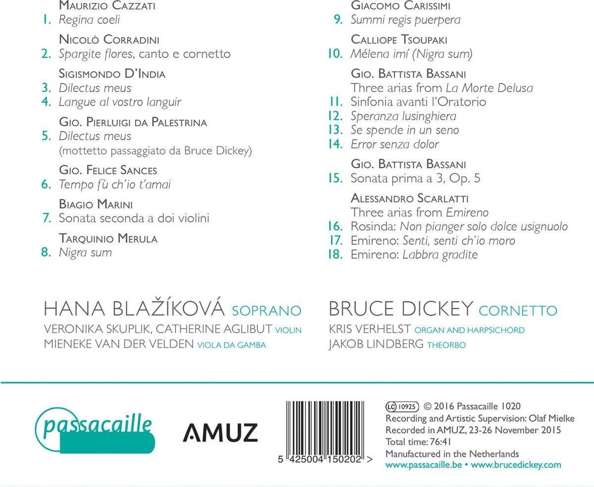 Hana Blazikova & Bruce Dickey - Breathtaking, A Cornetto And Voice ...