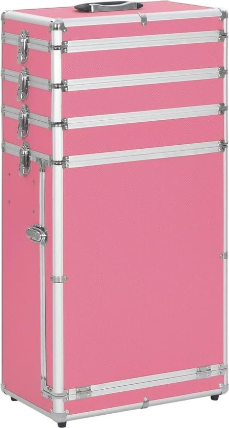 Make-up trolley aluminium roze | bol.com
