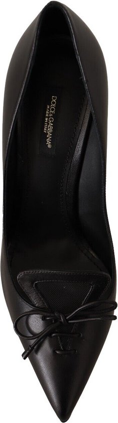 Dolce & Gabbana - Escarpins à talons aiguilles pointus en cuir noir ...