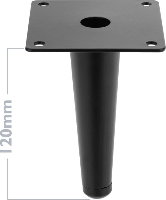 PrimeMatik - Set van 4 rechte meubelpoten met conische vorm en ...