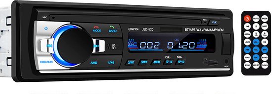 Autoradio met Bluetooth, USB, AUX, Geheugenkaart, FM en Microfoon ...