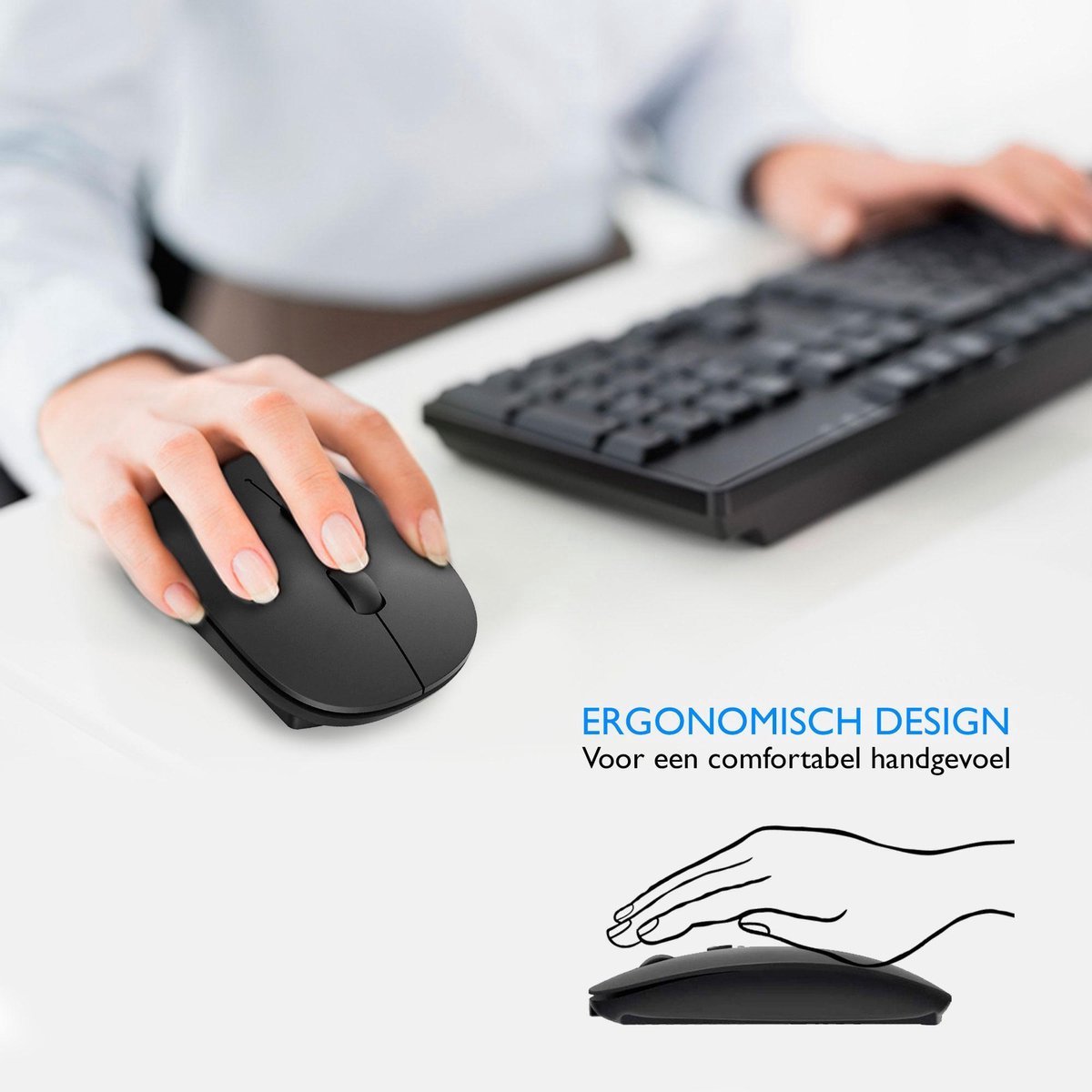 Smartify Draadloze Muis - Bluetooth Muis - Stil - Oplaadbaar | bol.com