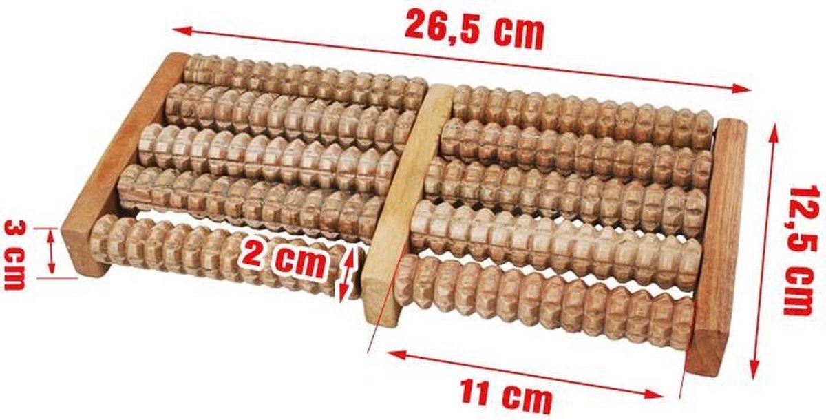 Traditionele Houten Voetmassage Roller Voet Massage Reflexologie Voetroller