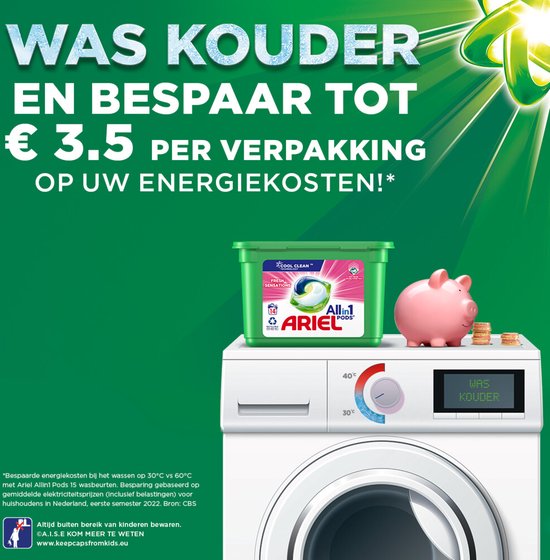 Ariel All-in-1 Pods Wasmiddelcapsules Fris Roze 14 stuks | bol