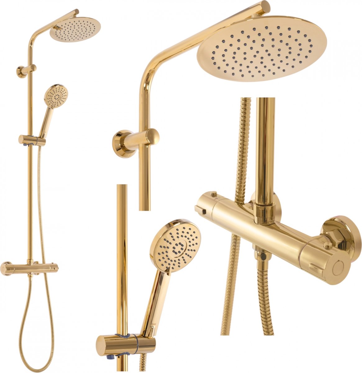 REA Bliss Thermostatische Douchekraan Opbouw - Regendouche 20 cm ...