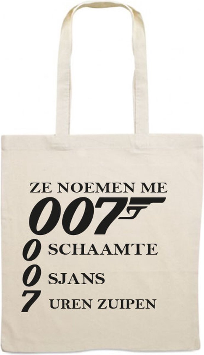 Zuipen Canvas Tas | Shopper | Boodschappentas | 007 | Kroeg | Cafe ...