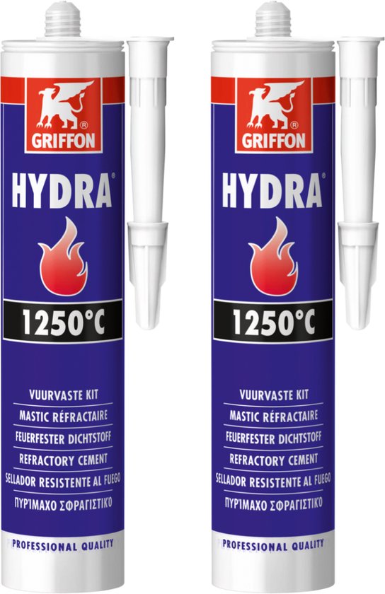 Griffon hydra vuurvaste kit - afdichtingskit - zwart - 2 x 600 gram ...