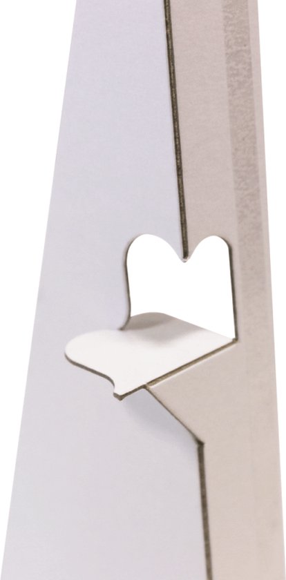 5 stuks - 20 cm (A5) Kartonnen Standaard / Ezel - Wit - Zelfklevend | bol