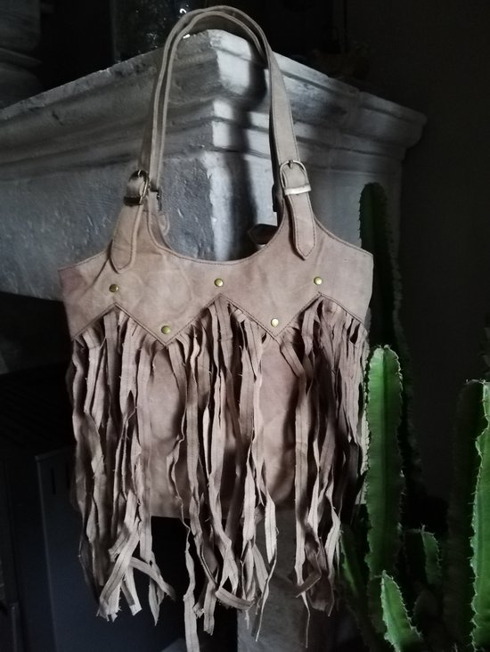 tas hand canvas franje gevoerd vintage uitstraling hoge kwaliteit | bol.com