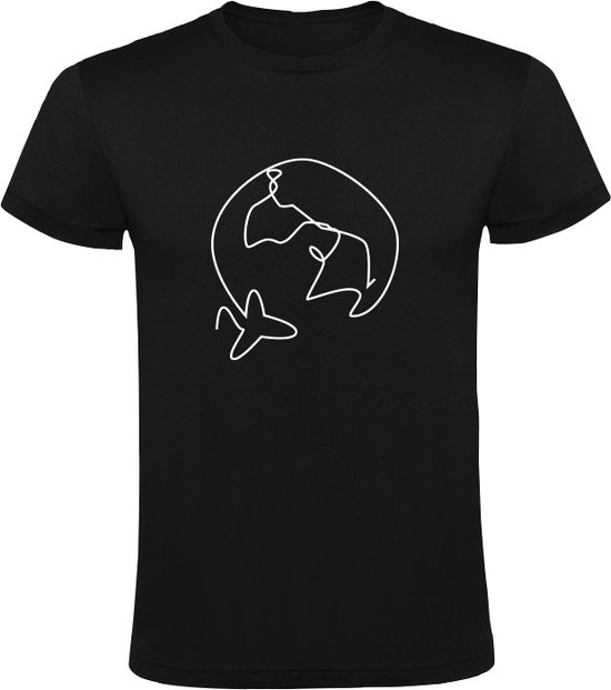 Vliegtuig Tekening Heren T-shirt | Wereld | Reizen | Vakantie | Reis ...