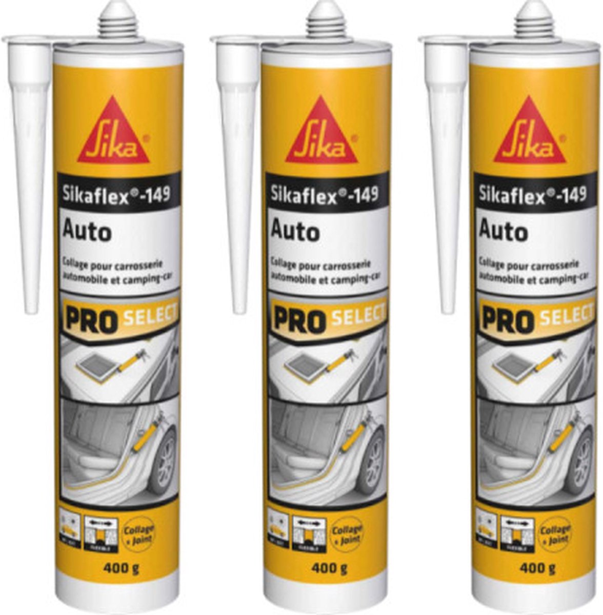Set van 3 SIKA Sikaflex 149 Autolijmen - Wit - 300 ml | bol.com