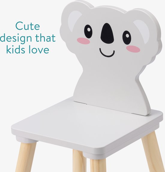 Navaris houten kindertafel met stoelen - Houten speelset voor kinderen ...