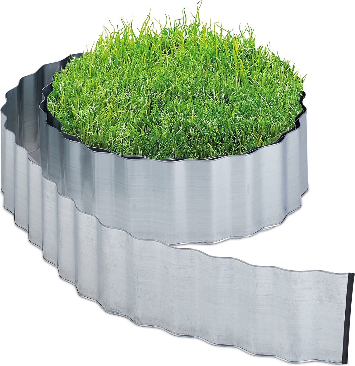 Relaxdays borderrand - ijzer - gras kantopsluiting - 8 meter ...