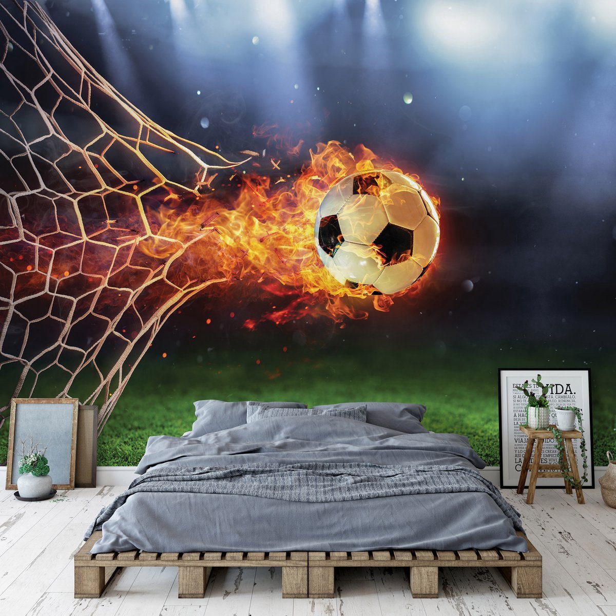 Fotobehangkoning - Fotobehang - Vliesbehang - Behang - Brandende ...