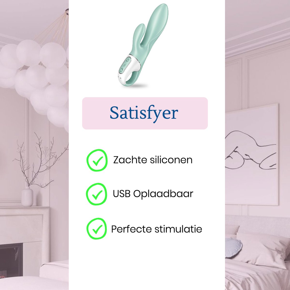 Air Pump Bunny 5 Connect App - Mint - Opblaasbare Vibrator met clitorus stimulator | bol.com