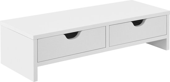 Monitorstandaard verhoger Mänttä met 2 lades wit | bol