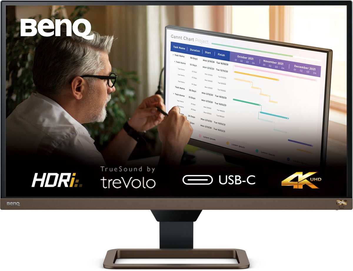 BenQ - 4K Monitor EW2780U - Ultra HD-Beeldscherm - USB-C - IPS - Dubbele Speakers - 27... | bol