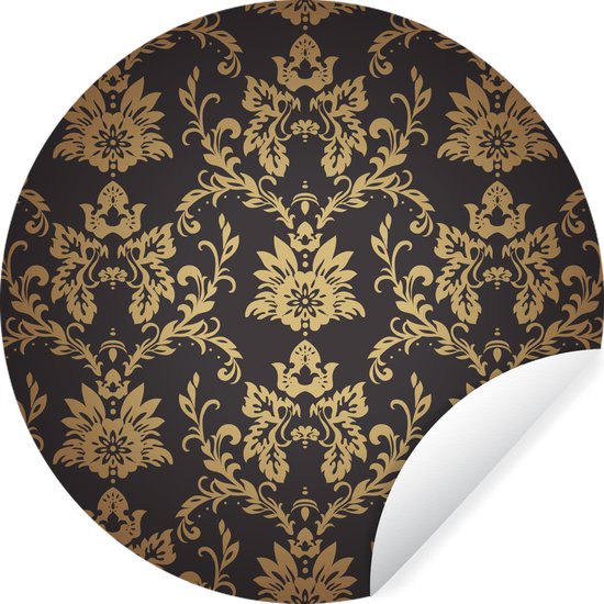 WallCircle - Muurstickers - Behangcirkel - Bloemen - Licht - Vintage - 120x120 cm -... | bol