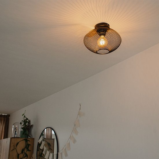 Lumière Plafondlamp Veronica Zwart | Woonkamer | Slaapkamer | Keuken ...