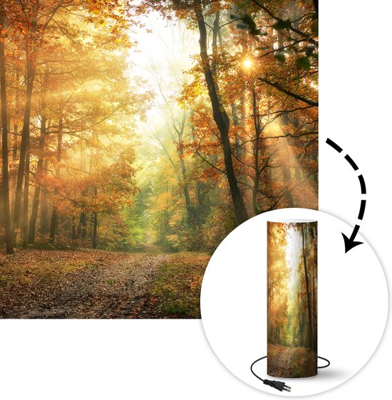 Lamp - Nachtlampje - Tafellamp slaapkamer - Bos - Herfst - Zon ...