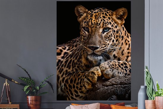 Muurstickers - Sticker Folie - Wilde dieren - Panter - Portret - Zwart - Dieren -... | bol