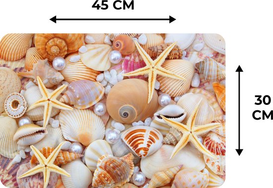 Placemat - Placemats kunststof - Schelpen - Parels - Zeesterren ... Placemat - Placemats kunststof - Schelpen - Parels - Zeesterren ...
