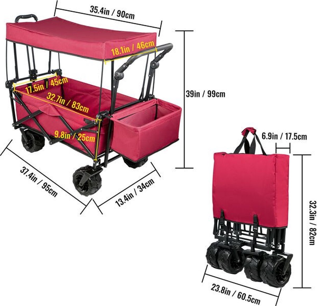 Polaza® Bolderkar - Bolderkar Opvouwbaar - Bolderwagen - Opvouw Wagen ...