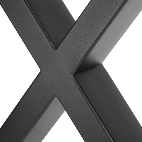 2x tafelpoten X-Design 60x72 cm zwart gepoedercoat stalen DIY ...