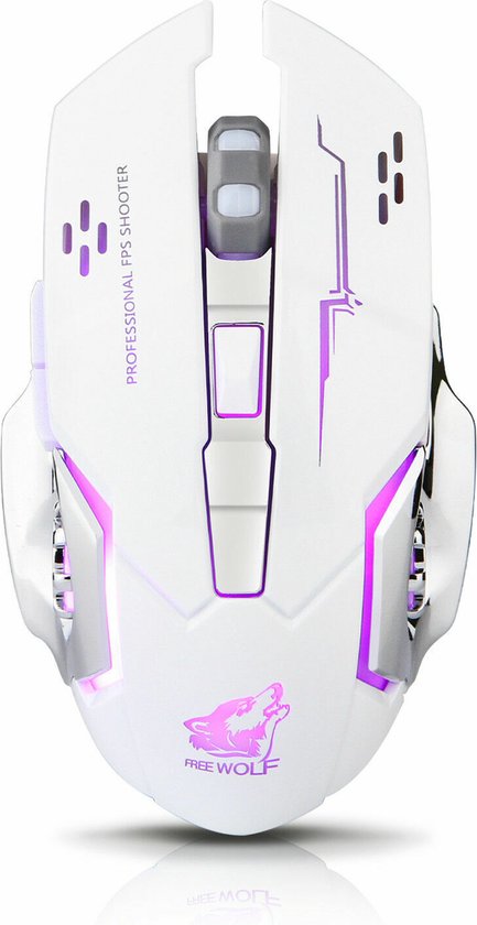 Draadloos+blutooth gaming muis, ergonomisch ontwerp, stille klik ...