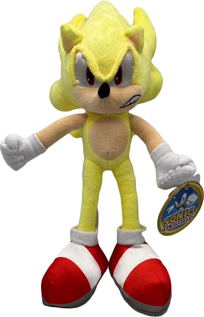 Sonic the Hedgehog 2 - Knuffel - Super Sonic - Pluche - Geel - 37 cm ...