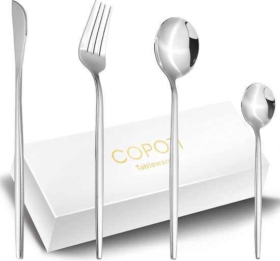 Copoti Bestekset, mat, voor 6 personen, 24-delig, roestvrij staal ...