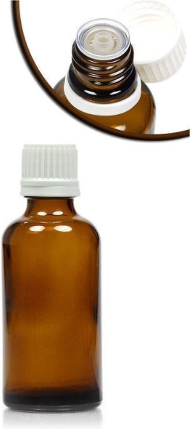 Ornina - 50ml bruin Pipetflesjes - glazen flesje met pipet | bol