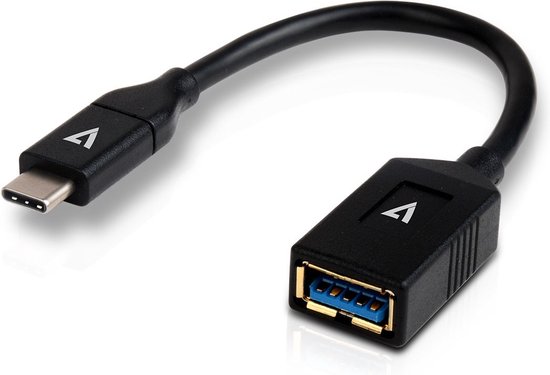USB A to USB C Cable V7 V7U3C-BLK-1E Black | bol