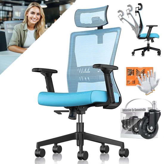 KESSER® Bureaustoel | Ergonomische Bureaustoelen voor Volwassenen | verstelbare... | bol