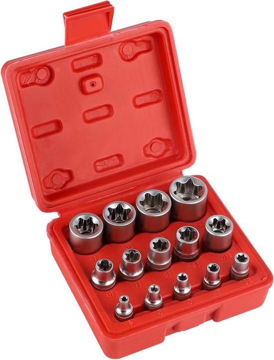 Torx-dopsleutelset voor dames 1/4 inch 3/8 inch 1/2 inch Torx-profielbus E4 E5 E6 E7... | bol
