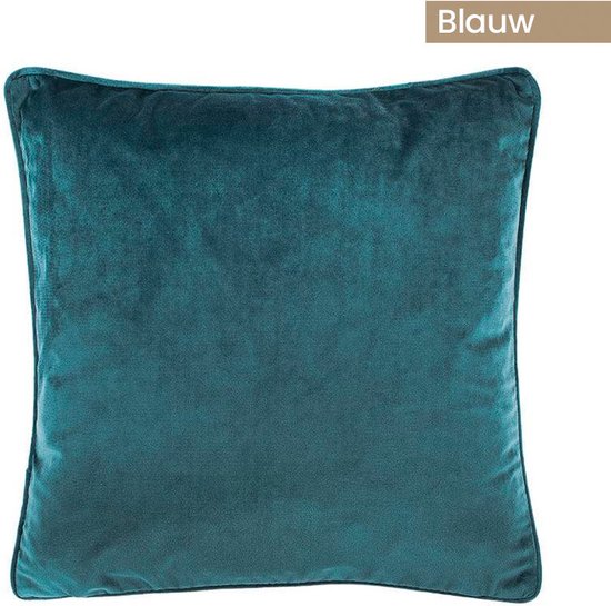 Tiseco Home Studio Sierkussen Velvet Groot - Blauw - Default | bol