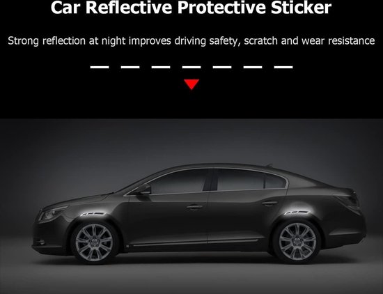 Reflecterende sierstrips voor auto - 4 stuks - anti-botsing ...