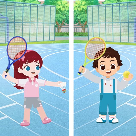 Dual-Purpose Badminton Tennis Racket Suit - inclusief paar rackets ...