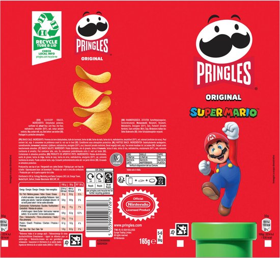 Pringles Chips Original - 9 x 165 gr - Voordeelverpakking | bol