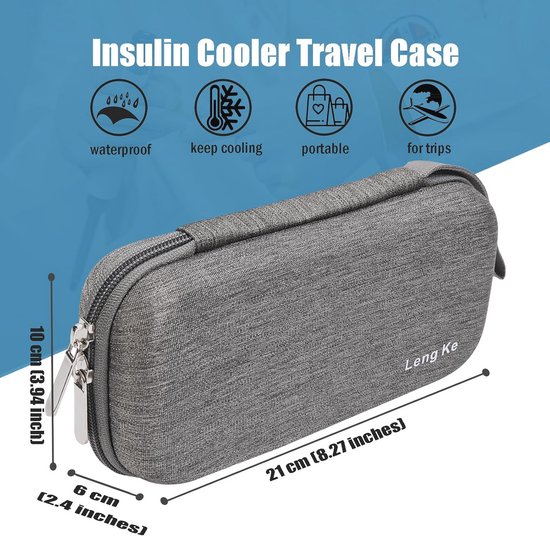Insuline Cooler Case voor Medicijnen met 2 Gel Ice Packs - Draagbare ...