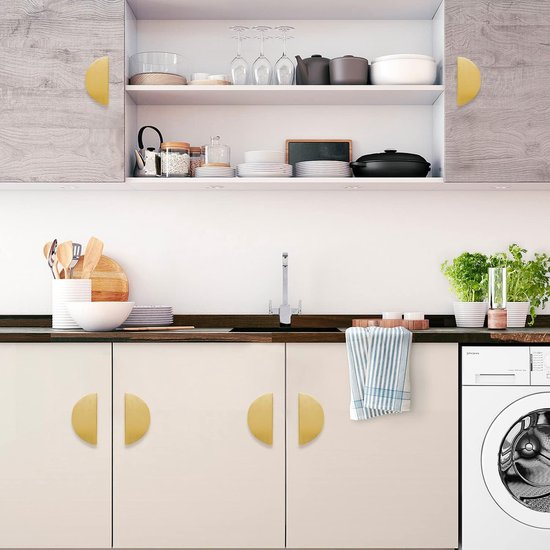 4 stuks verpakkingen Half Moon kastgrepen, ladegrepen, halve cirkel ...