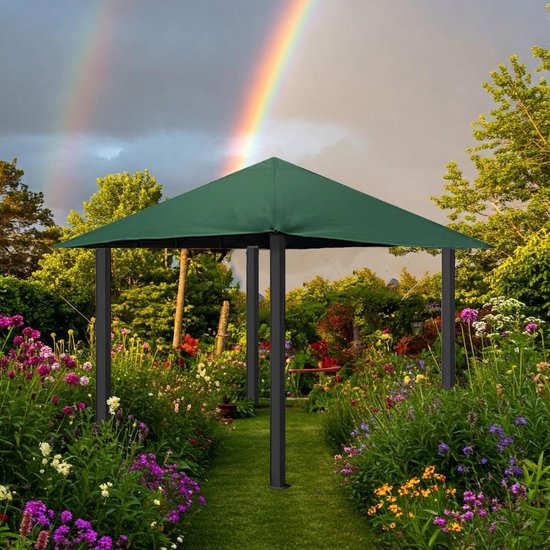 Vervangend dak voor paviljoen - waterdicht - 3x3 meter - groen - Panama ...
