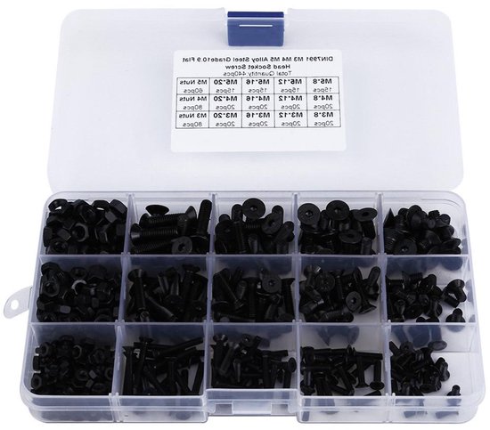 440 Stuks M3 M4 M5 Bouten Moeren Legeringstaal Zeskantbouten Zeskantige Moeren... | bol