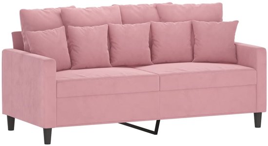 vidaXL Tweezitsbank - 140 cm - Fluweel - Roze Tweezitsbank - Velours ...