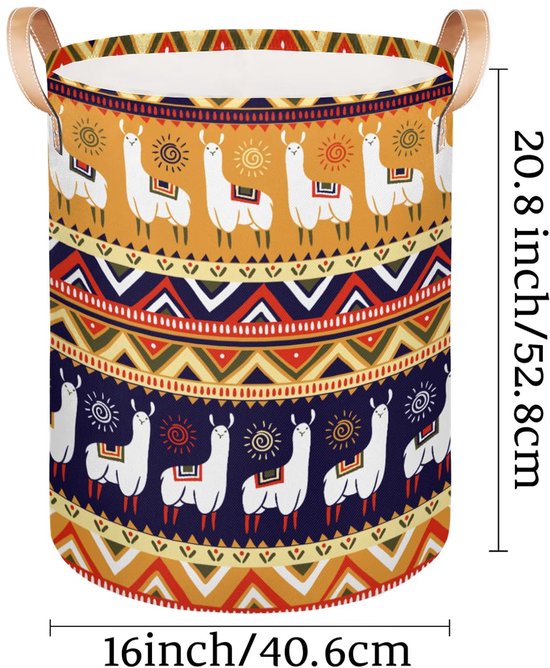 Llama Laundry Baske Decor Kleding Mand Opbergmand, Aztec Alpaca Lama 21 ...