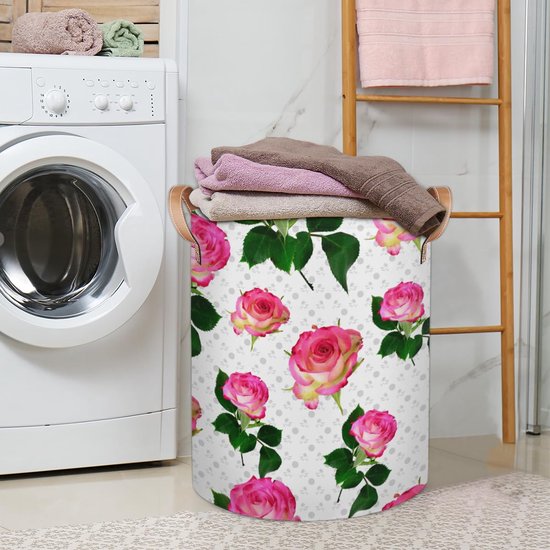 Rose Flower Laundry Baske Decor Kleding Mand Opbergmand, Rose Roze 21,8 ...