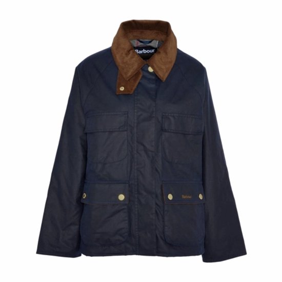 Jas Barbour Women Ruth Wax Jacket Royal Navy Dress Tartan-12 | bol