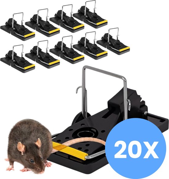 Muizenval 20 stuks - Muizenvallen voor binnen en buiten - Muizen klem ...